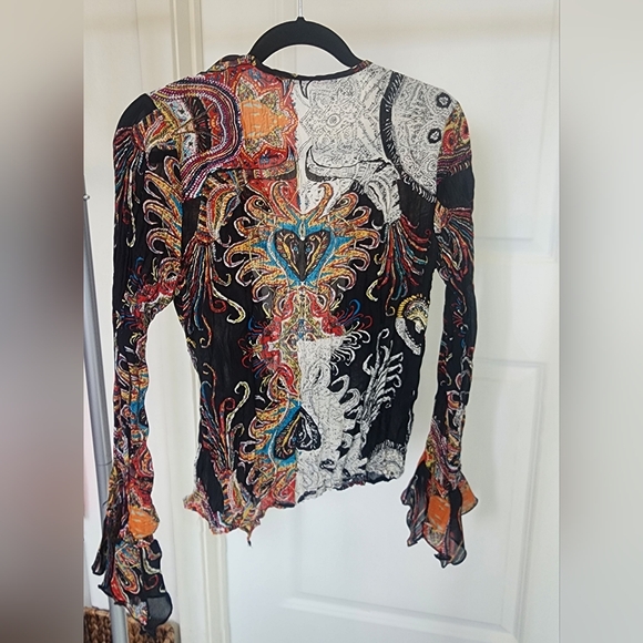 Violet & Claire | Tops | Violet And Claire Multicolored Side Tie Blouse ...